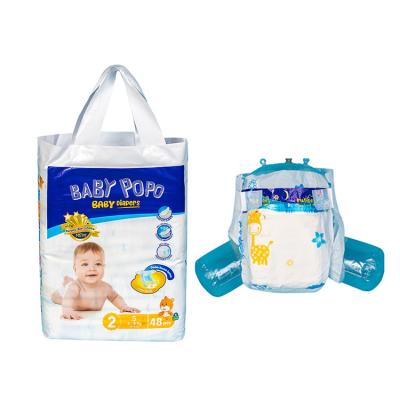 China ADL Disposable Baby Diaper Wet Indicator Big Elastic Waistband Diaper Fluff Pulp for sale