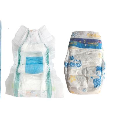 China ADL Soft Baby Diapers Fluff Pulp Absorbency 500ml Wetness Indicator Diaper for sale