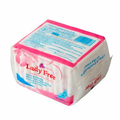 China High Absorbency Thin Ladies Sanitary Napkins 155/180/205/240/260/290/320/350/410mm for sale