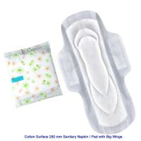 China 150mm Sofy Regular Sanitary Napkin Pads White Cotton Top Sheet Individual Wrap for sale