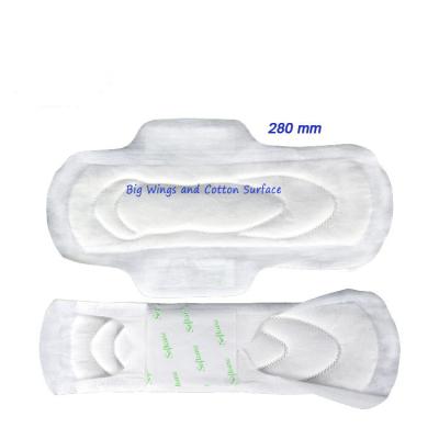 China Herbal Organic Cotton Sanitary Napkins Hygiene 100% Cotton Maxi Pads Premium for sale
