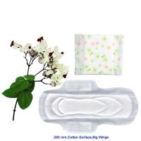 China Herbal Organic Cotton Sanitary Napkins Hygiene 100% Cotton Maxi Pads Premium for sale
