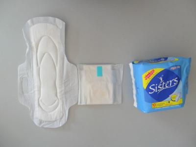 China High Absorbency Female Hygiene Sanitary Napkin Diaper With Breathable PE Film for sale