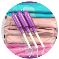 China Soft Touch Hypoallergenic Organic Cotton Tampon BPA Free Regular Size for sale