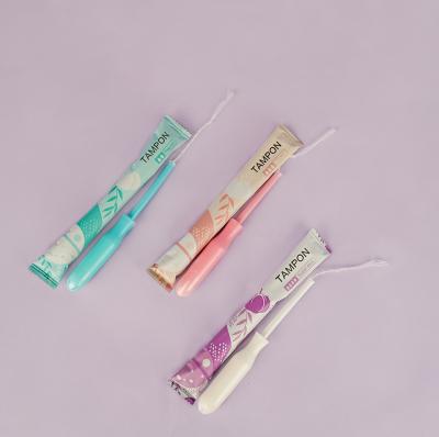 China Hygienic Women Cotton Applicator Tampon Biodegradable for sale