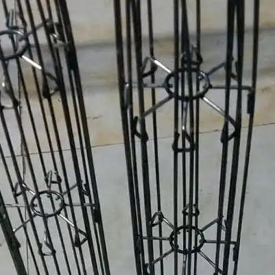 China Custom Round Pleated Filter Bag Cage Silicone Coated Corrosion Resistant for sale