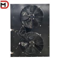 China 2-6 Fans H Type Air Cooled Condenser for Refrigeration Industry walk in freezer room for sale