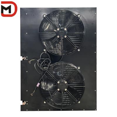 China 2-6 Fans H Type Air Cooled Condenser for Refrigeration Industry walk in freezer room for sale