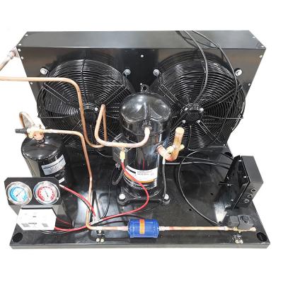 China Semi Hermetic Piston Compressor Condensing Unit with Microprocessor Controller 0-10c And -15--25c for sale