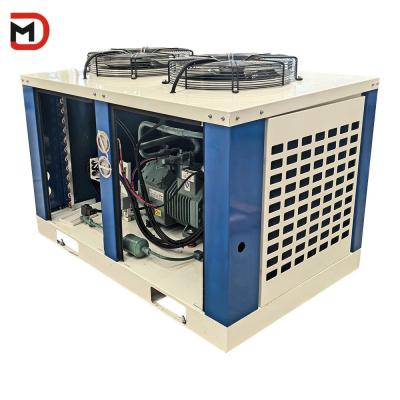 China Portable Condensing Unit with R507 R404A Refrigerant and Portable Configuration Loading Port for sale