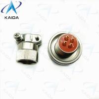 China 4 Contacts Plug Circular Electrical Connector Electroless Nickel Round Wire Connectors for sale