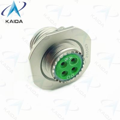 China MIL-DTL-38999 Series Ⅲ Jam Nut Receptacle Connector With Crimp Contact Electroless Nickel TVS07RF15-04P.8D Series for sale
