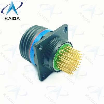 China MIL-DTL-38999 Series Ⅲ Long PCB Tail Olive Green Cadmium Shell D38999/20WE35PLN.8D Series for sale