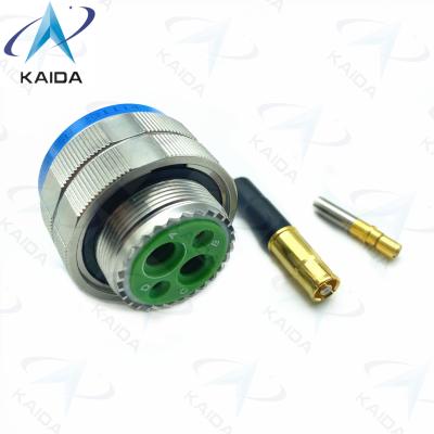 China 17 Shell Size MIL-DTL-38999 Series Ⅲ Contact Material Copper Alloy 8# Twinax Contact D38999/26KE22SN Stainless Steel for sale