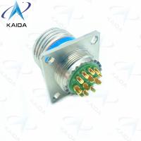 China Threaded 12-Contact Gold Finish Receptacle Connector for 500V Solder Copper Alloy D38999/20KD97PN-H Stainless Steel for sale
