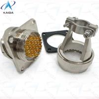 China 19 Shell Size Receptacle With Straight Clamp Back Shell Durable Electroless Nickel Connector YPM4-19-2J2 Receptacle With Straight Clamp Back Shell for sale