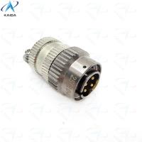 China Circular Electrical Connector Plug with Straight Clamp Back Shell Electroless Nickel Connector Shell.Y8D Series.Y8D-4TJL for sale