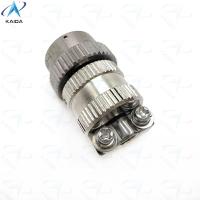 China Circular Electrical Connector Plug with Straight Clamp Back Shell Electroless Nickel Connector Shell.Y8D Series.Y8D-4TJL for sale