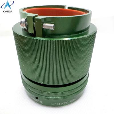 China 4 Contacts Plug With Straight Clamp Back Shell Withstands Extreme -55C To 125C Conditions High-current Connector Y50DX-3204TJ2P1 Zinc Plating for sale