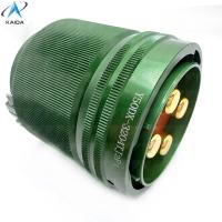 China 4 Contacts Plug With Straight Clamp Back Shell Withstands Extreme -55C To 125C Conditions High-current Connector Y50DX-3204TJ2P1 Zinc Plating for sale
