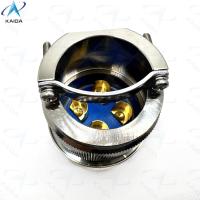 China Electroless Nickel Shell Circular Electrical Connector 100A Current Rating For Heavy Duty Machinery.Designed  As Push-pull Locking Mechanism Rain-proof Dust-proof And Shielding Shell for sale