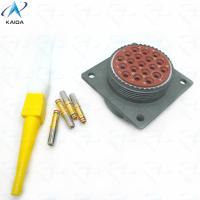 China MIL-DTL-26482 Circular Connector Type Square Flange Receptacle for Heavy-Duty Machinery.MS3476W25-19PN.Olive Green Cadmium Plating with 19 Pins. for sale