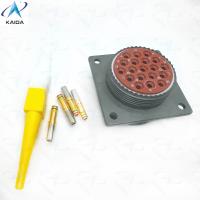 China MIL-DTL-26482 Circular Connector Type Square Flange Receptacle for Heavy-Duty Machinery.MS3476W25-19PN.Olive Green Cadmium Plating with 19 Pins. for sale