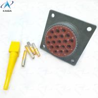 China MIL-DTL-26482 Circular Connector Type Square Flange Receptacle for Heavy-Duty Machinery.MS3476W25-19PN.Olive Green Cadmium Plating with 19 Pins. for sale