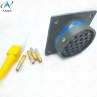 China MIL-DTL-26482 Circular Connector Type Square Flange Receptacle for Heavy-Duty Machinery.MS3476W25-19PN.Olive Green Cadmium Plating with 19 Pins. for sale