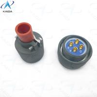 China Secure and Durable Circular Electrical Connector -55C To 125C for Industrial Applications,Y50EX-1404TK02L  ,Y50EX Series Plug with Straight Cable Clamp,Olive Drab Anodized for sale