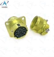 China ZH23-10/18P-2-B Circular Electrical Connector with Temperature Range -55C To 125C.Straight Cable Clamp, Anodized Aluminum for sale