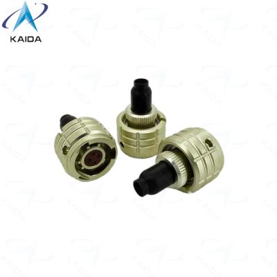 China 4 Number Of Contacts OHS-BC-1-4/10-P12-1-B，OHS-BC-1(2) series substitutes of Russian ONTs-BS-1(2)。Aluminum aloy surface anodized treatment. Plugs with straight plastic backshell.Contact:Ø 1 mm for sale