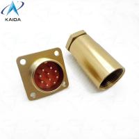 China PC Series Russian Standard Connector PC-10ZJ 10 Contacts Square Flange Receptacle.Aluminum Alloy, Chromated Finish.PC-10ZB. for sale