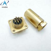 China Russian Standard PC Series Connectors.PC7ZJ 7 Contacts Square Flange Receptacle.Aluminum Alloy, Chromated Finish.PC-7ZB. for sale