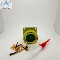 China Crimp Contact Type ZH23-32/27B-1-B Bayonet Coupling Connector.ZH23-32/27B-1-B.Aluminum with Anodized Yellow Plating for sale