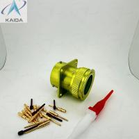 China Crimp Contact Type ZH23-32/27B-1-B Bayonet Coupling Connector.ZH23-32/27B-1-B.Aluminum with Anodized Yellow Plating for sale
