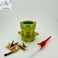 China Crimp Contact Type ZH23-32/27B-1-B Bayonet Coupling Connector.ZH23-32/27B-1-B.Aluminum with Anodized Yellow Plating for sale