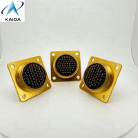 China Bayonet Coupling PC-50Z PC Series Russian Standard Connector.Anodized Yellow Plating.50 Pins. for sale