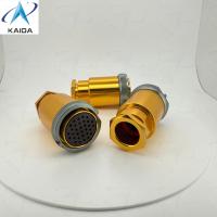 China Bayonet Coupling PC-32T PC Series Russian Standard Connector.Anodized Yellow Plating.32 Pins.Straight Plug with Backshell for sale