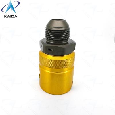 China Burst Pressure 2MPa Bayonet Fluid Connectors Constructed from Hard Anodized Aluminum Alloy.KK10-T-Y-A01 Alternative for Jonhon TSA-10T02YALJM.Liquid Cooling Connector. for sale