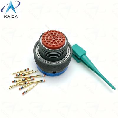 China 31 Pins MIL DTL 38999 Series Ⅱ Electrical Connector .MS27484T14B35P.Straight Plug.MS27484T14B35P.Olive Green Cadmium for sale