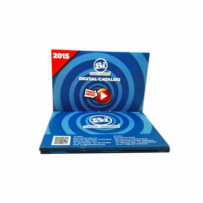 China Offset printing 7 Inch Lcd Digital Video Business Card 1024*600P 128MB for sale