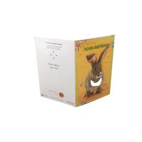 China OEM Happy Birthday Musical Greeting Card Glossy Lamination for sale