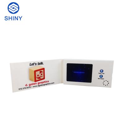 China Cote 7.0 Inch Lcd Screen Invitation Video Card With Gold Foil for sale