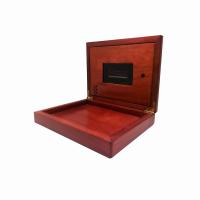 China Wooden School Presentation Boxes With LCD Screen Video Brochure Wooden Box Customized for sale