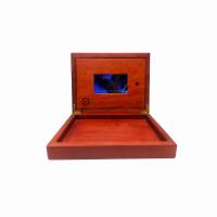 China Wooden School Presentation Boxes With LCD Screen Video Brochure Wooden Box Customized for sale