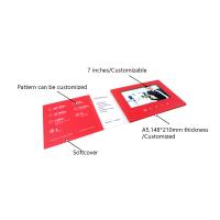 China 7 Inch IPS Softcover Video Brochure for Customized A5-Sized Cards with 1500mah Battery for sale