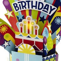 China Customized Logo Musical and Illuminated 3D Birthday Cards OEM/ODM Accepted for sale