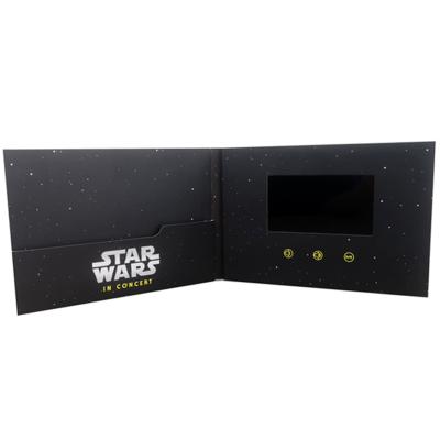 China 4.3 inch LCD Video Brochure Card with High Memory and Customizable Buttons WMA Music Format Business Theme for sale