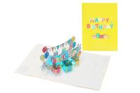 China 3D Greeting Card with Blank Message Space Unique Design for Birthday for sale